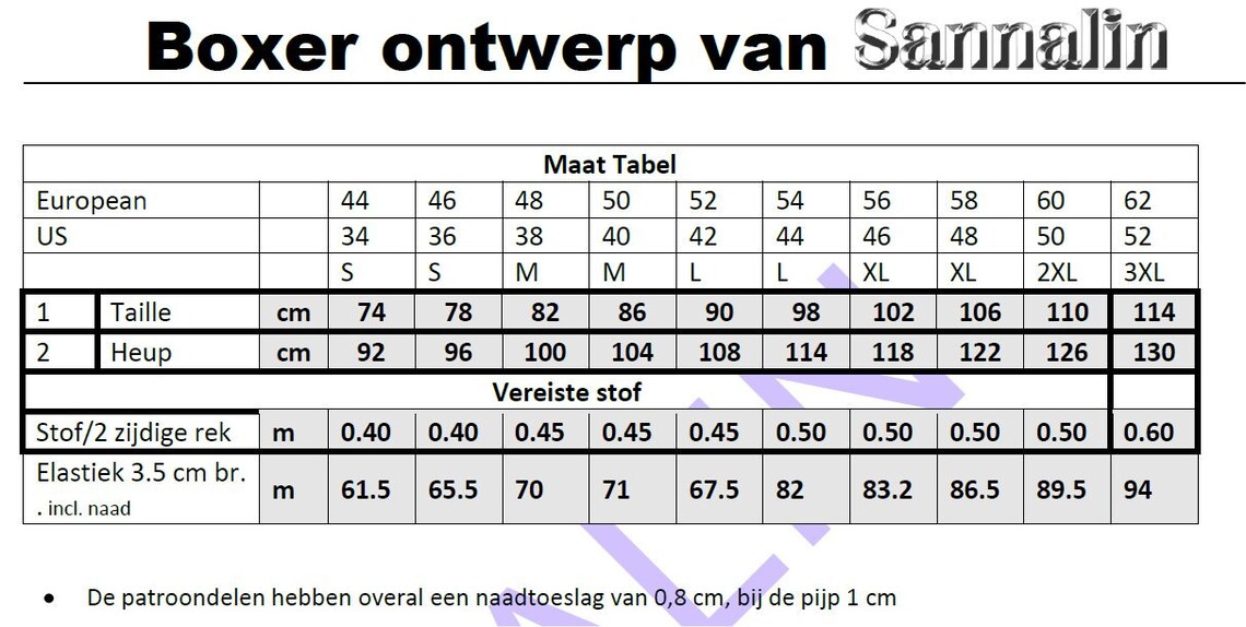 Patroon/mannen Boxer/ Pattern Men Boxer PATR01 - Etsy