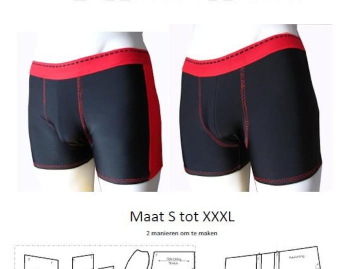 Patroon/mannen Boxer/ Pattern Men Boxer PATR02 - Etsy