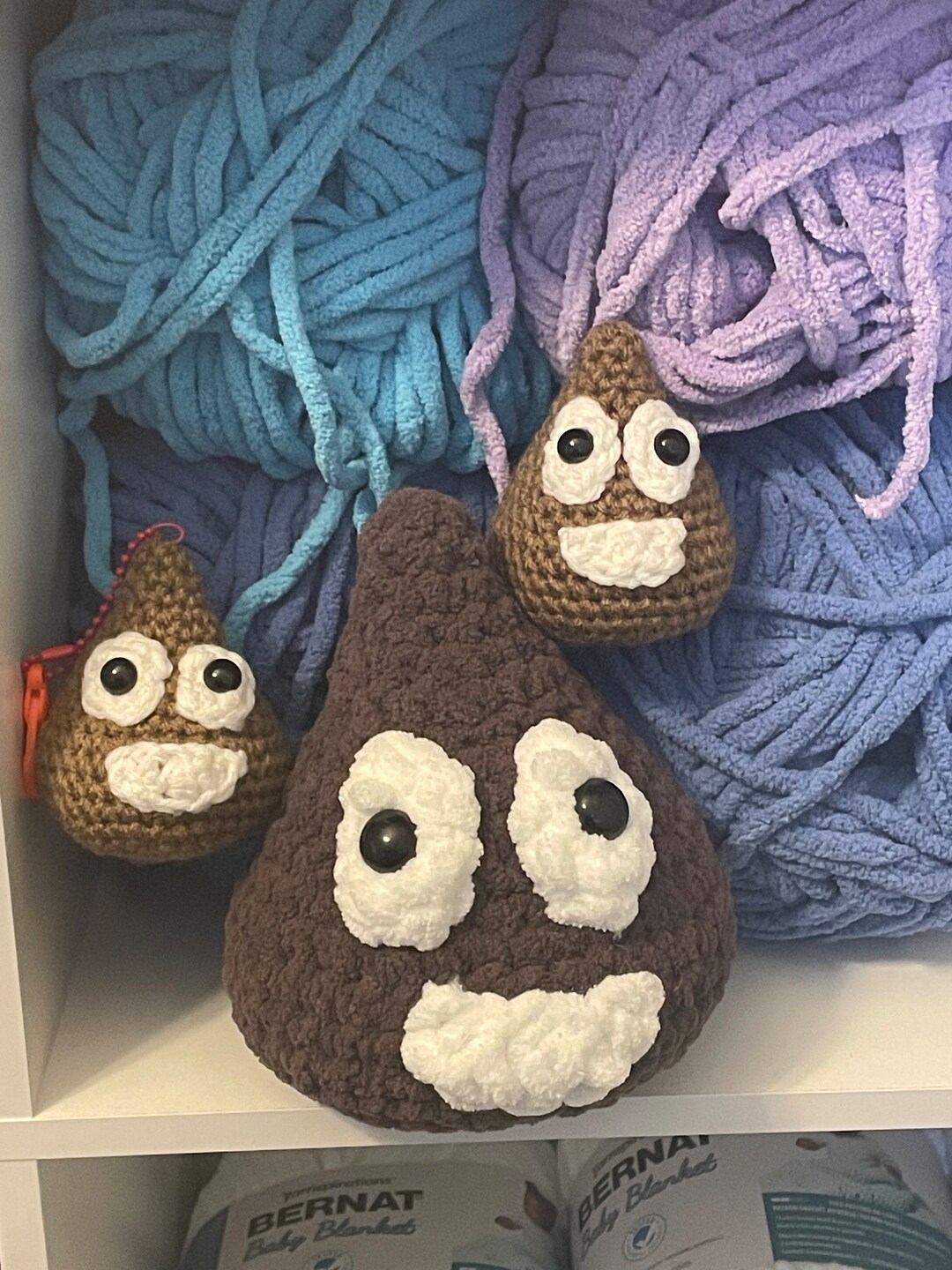 Lil Shizz Amigurumi Crochet PATTERN, Little Poop Crochet PATTERN ONLY ...