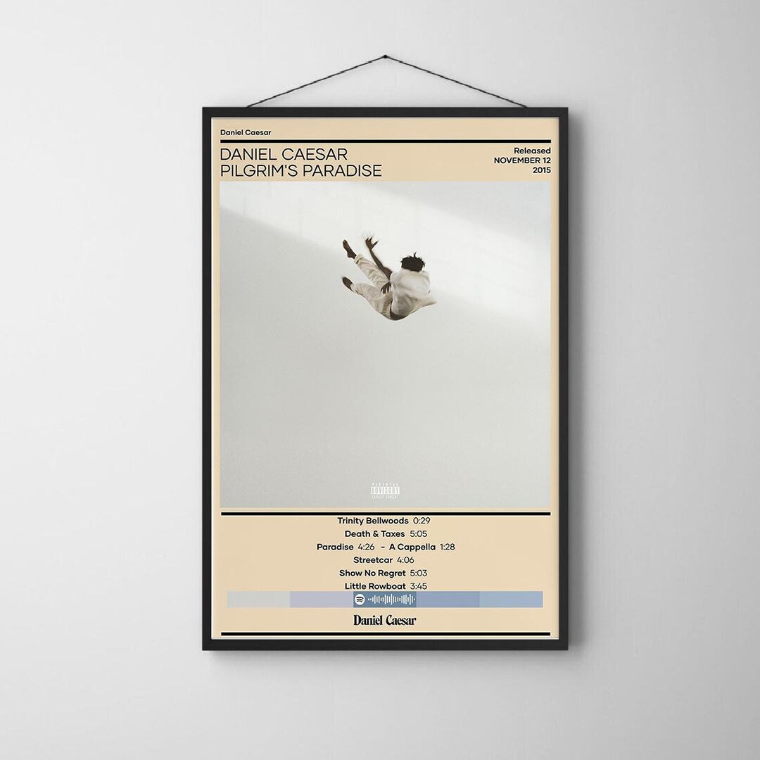 Pilgrim's Paradise Album Poster, Daniel Caesar Music Poster, Vintage ...
