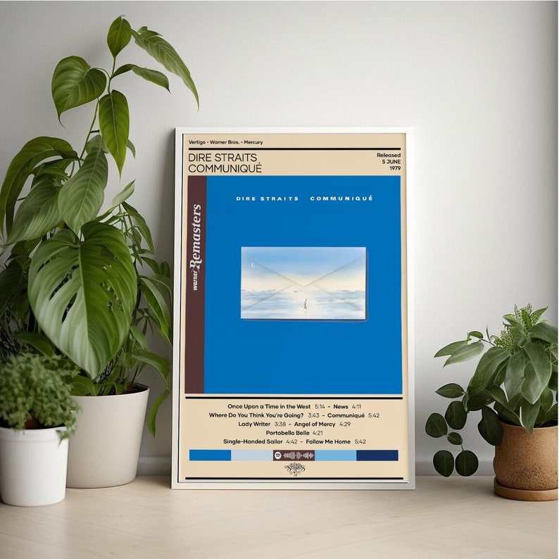 Communiqué Album Poster, Dire Straits Music Poster, Communiqué Playlist ...