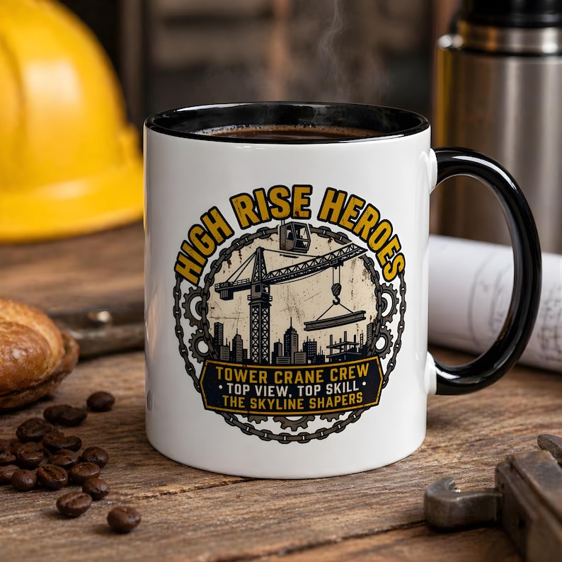 Crane Operator Mug, Tower Crane Coffee Cup for Construction Workers - Etsy