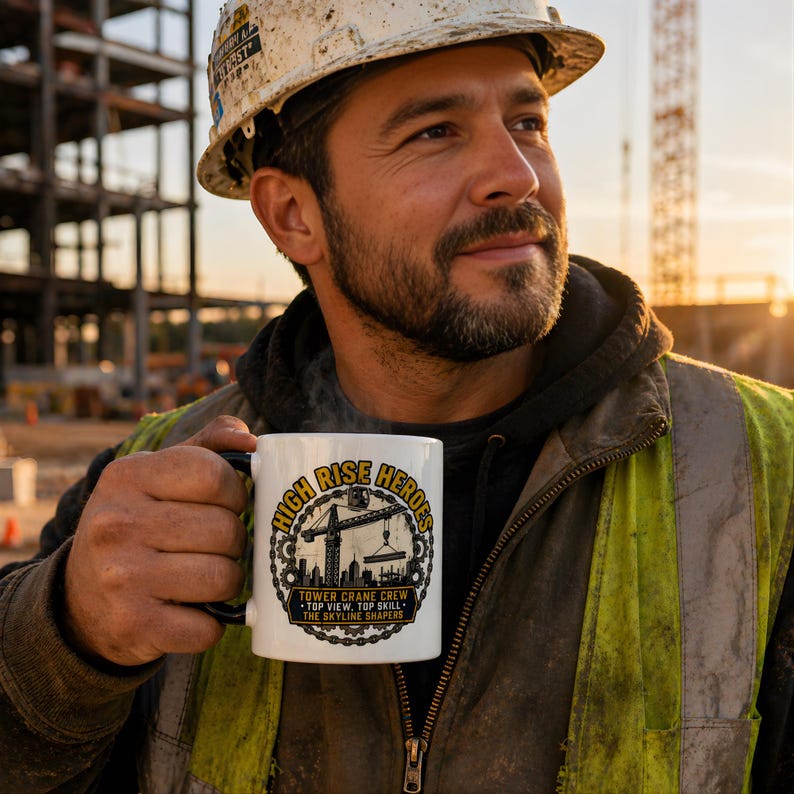 Crane Operator Mug, Tower Crane Coffee Cup for Construction Workers - Etsy