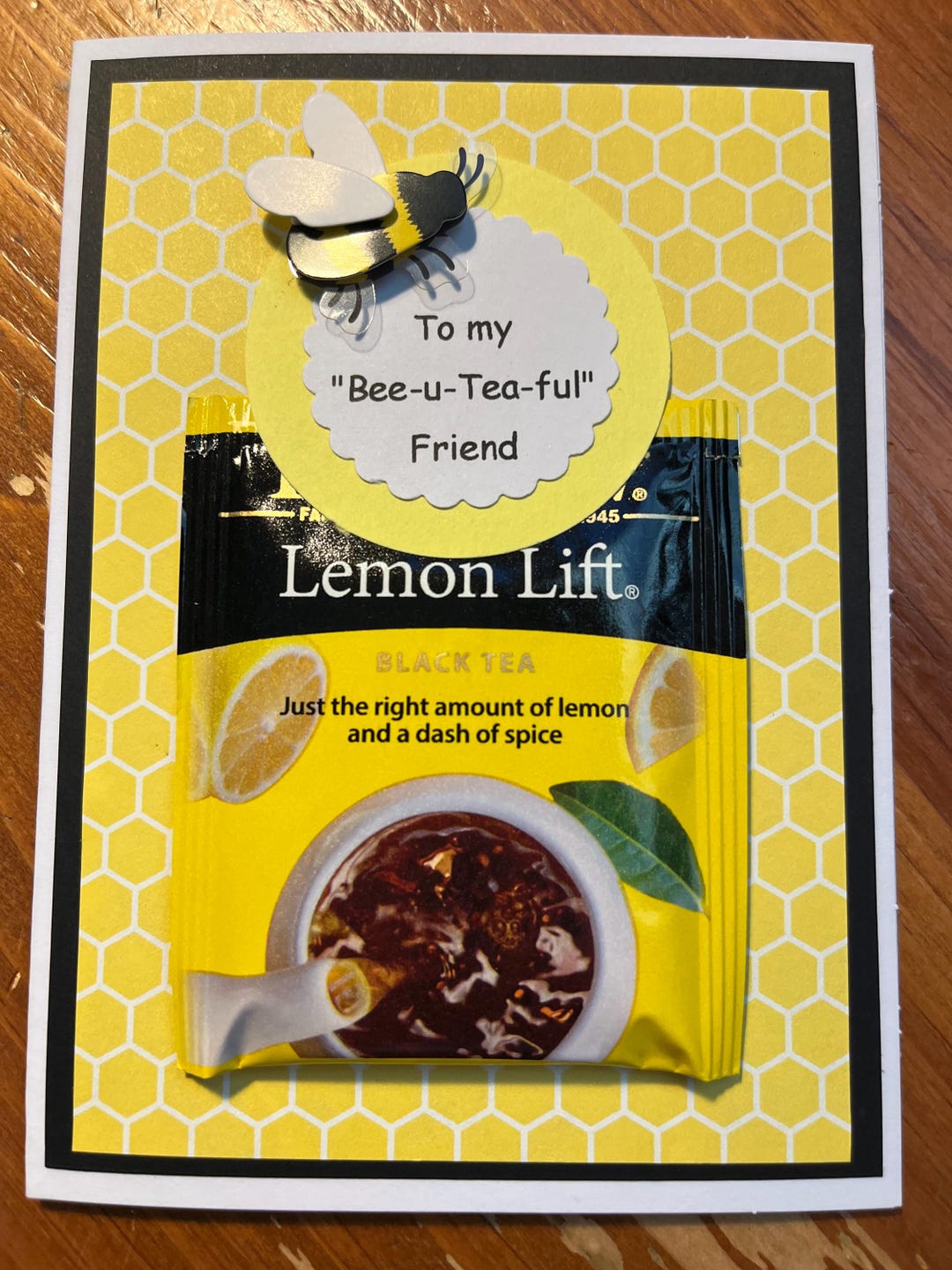 Friend Tea Card, Tea Bag Card, Tea Bag for Friend Card, Tea Card, Tea ...