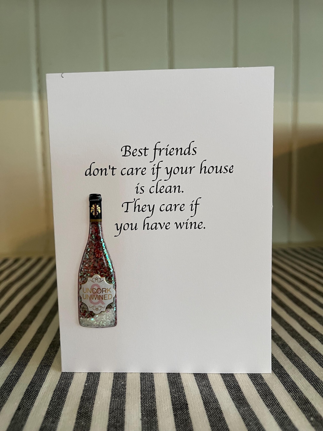 Wine Best Friend Card, Special Friend Card, Friendship, Friend WINE ...