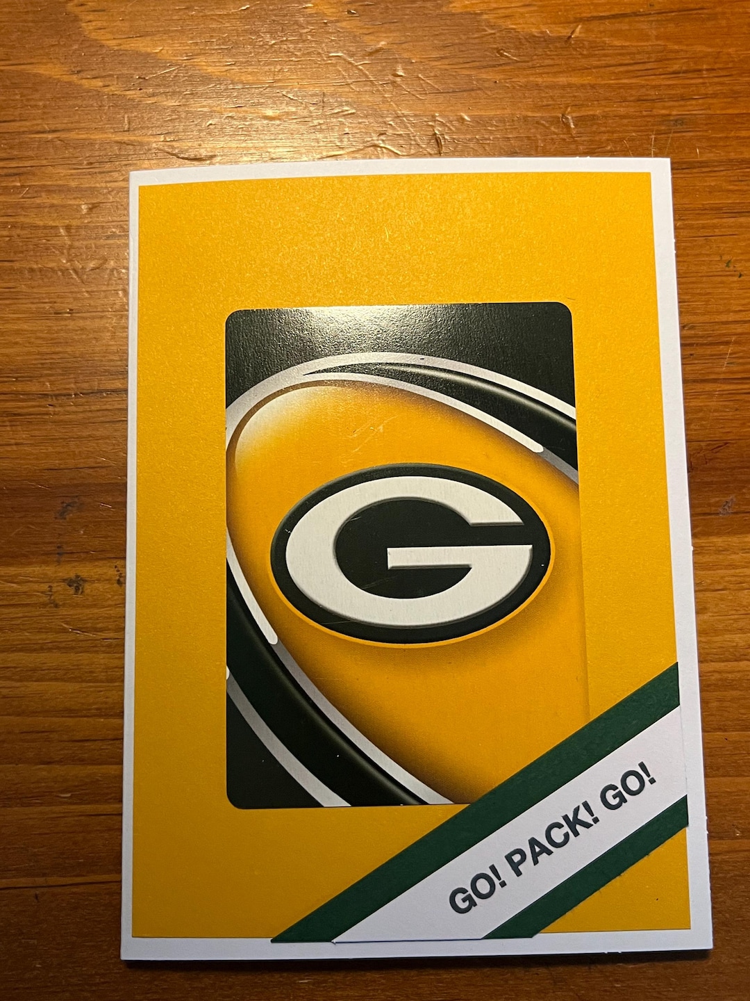Green Bay Packers Card, Football Card, Packers Birthday Card, Football ...