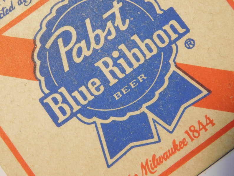 Happy Birthday Beer Card vintage Pabst beer coaster card | Etsy