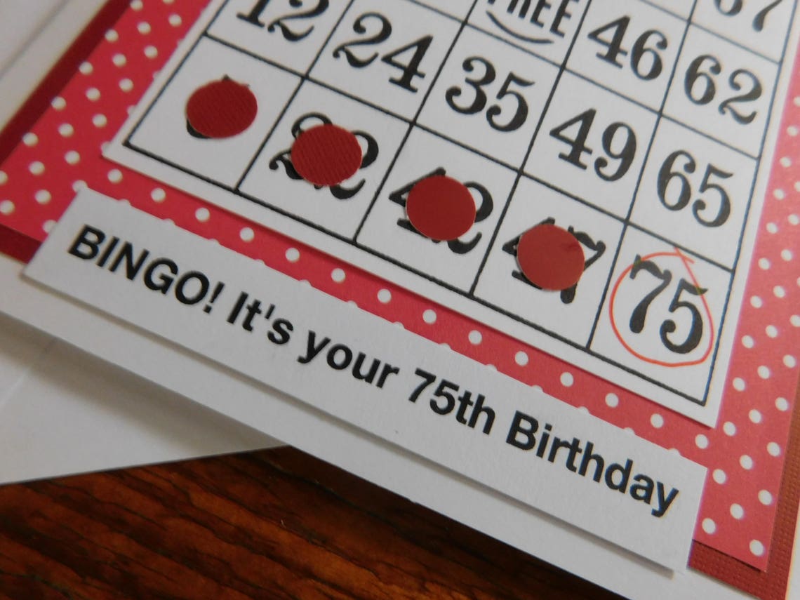Bingo Birthday Card 70th Bingo Birthday Card 50th Bingo - Etsy