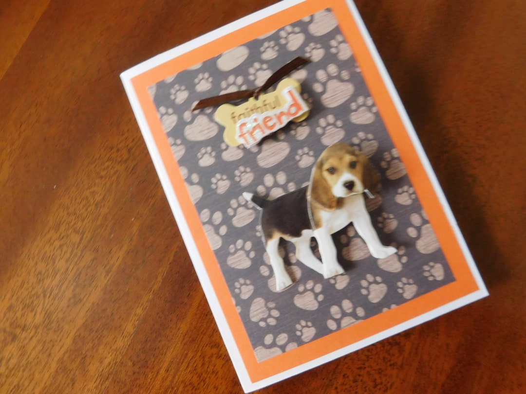 Beagle Card, Puppy Card, Dog Card, Card for Puppy, Beagle Puppy Dog ...