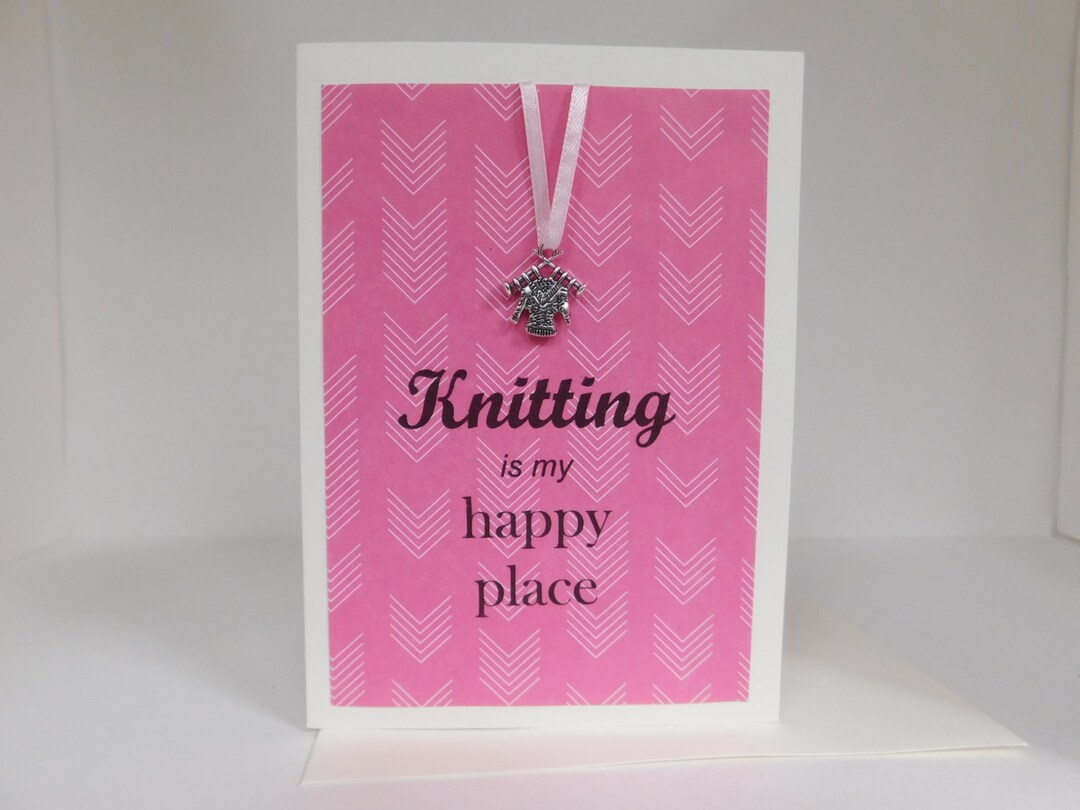 Knitting Card, Knitter Card, Silver Charm Knitting Card, Sweater ...