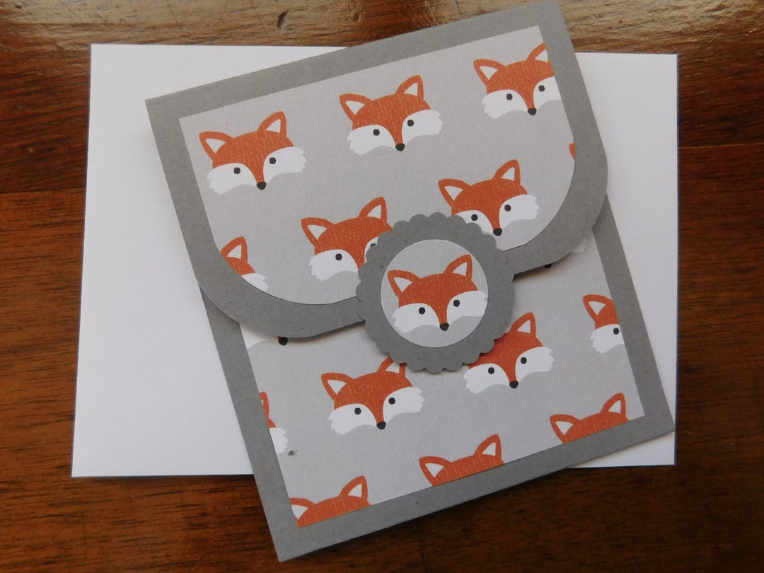 Fox Gift Card, Fox Gift Card Holder, Gift Card, Money Fox Card , Fox ...