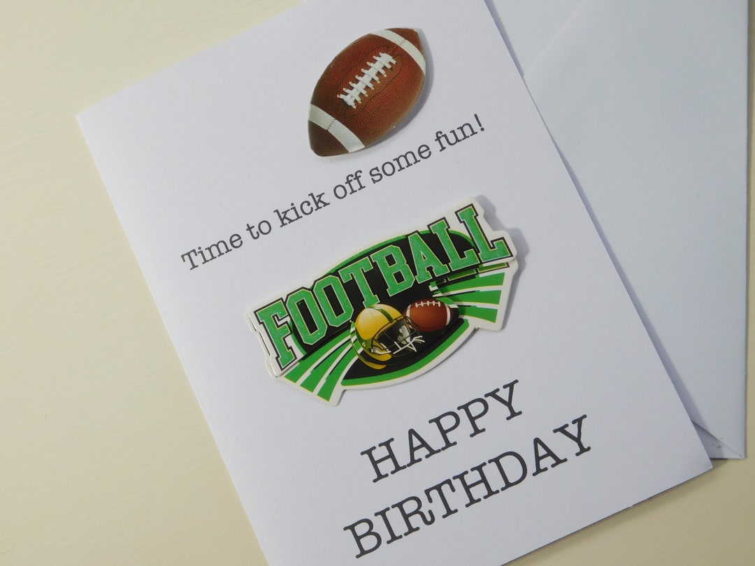 Football Birthday Card, Football Card, Birthday Card, for Football ...