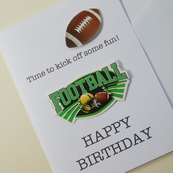 Kids Football Birthday Cards - Etsy