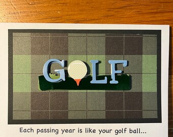 Golf Gift Card and Envelope - Comic Fun Hilarious - Ideal for Your ...