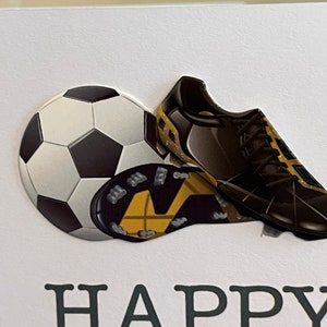 Handmade Soccer Birthday Card: Sports Fan Gift - Etsy