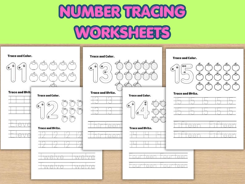 Number Tracing Worksheets 1-20 Printable | Preschool Math & Counting ...