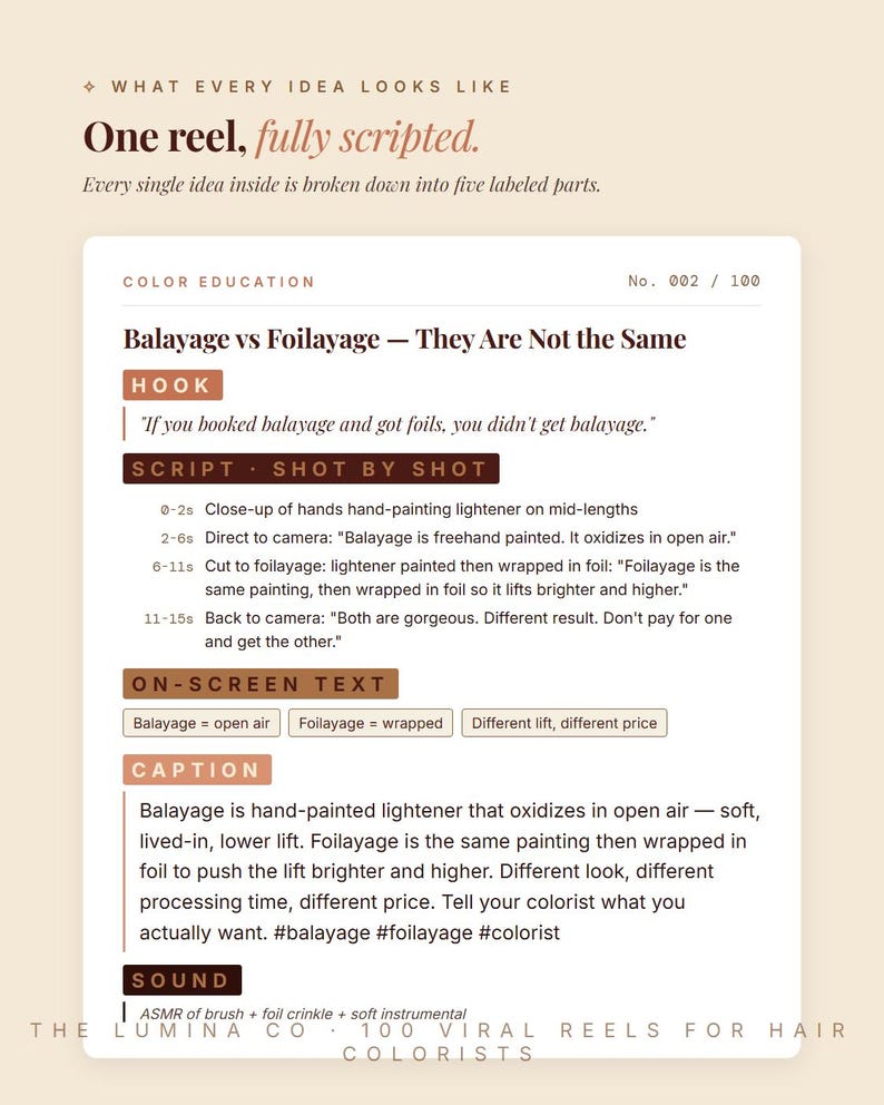 100 Viral Reel Ideas & Scripts for Hair Colorists | Salon Instagram ...