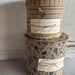 Primitive Grungy Distressed Fabric Covered Paper Mache Boxes ...