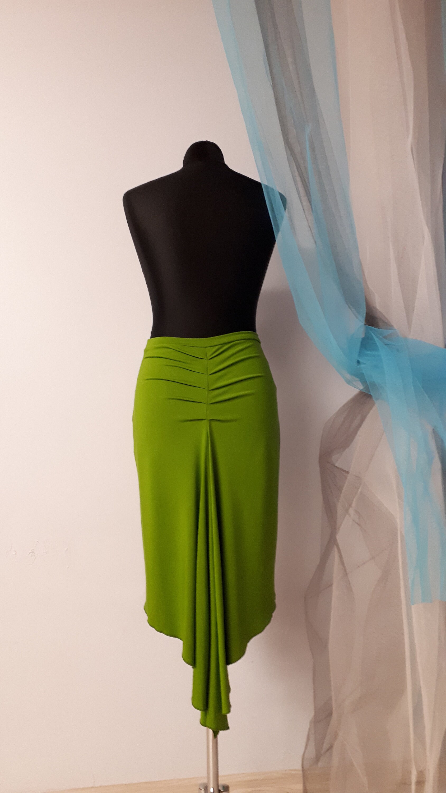 Tango Skirt, Fishtail Tango Skirt, Argentine Tango Skirt, Black Milonga ...
