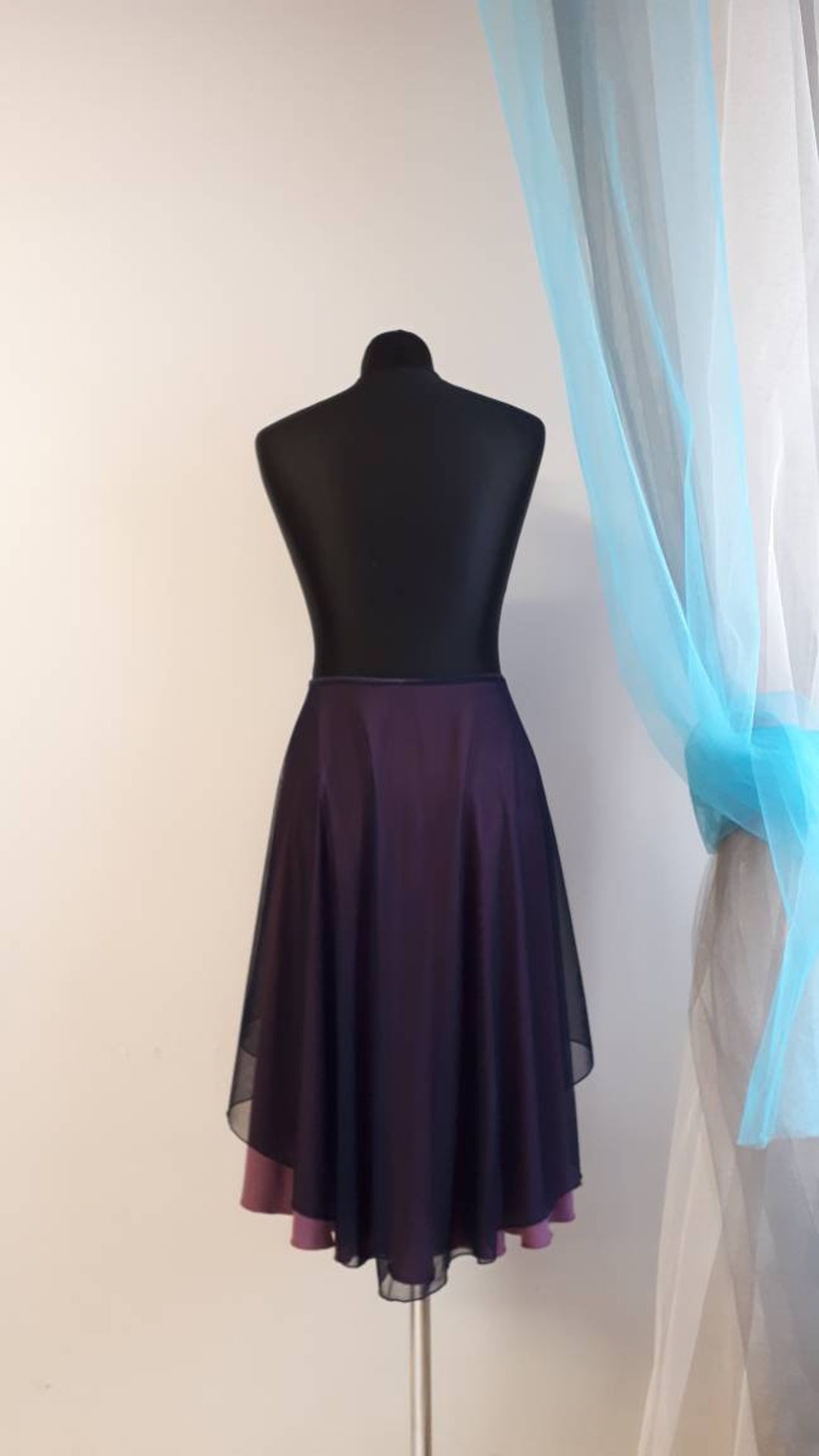 Tango Skirt Purple & Royal Blue Tango Clothes, Lavender Tango Clothing ...