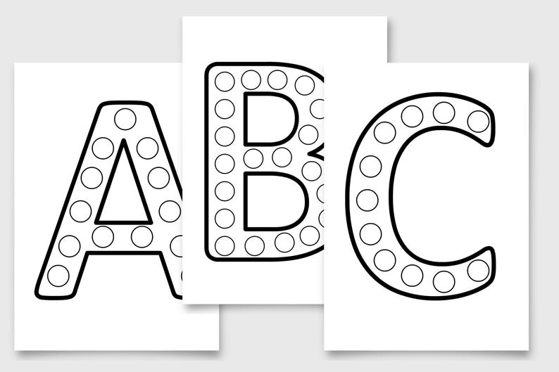 Alphabet Dot Marker Pages: Uppercase & Lowercase Activity (PDF) - Etsy