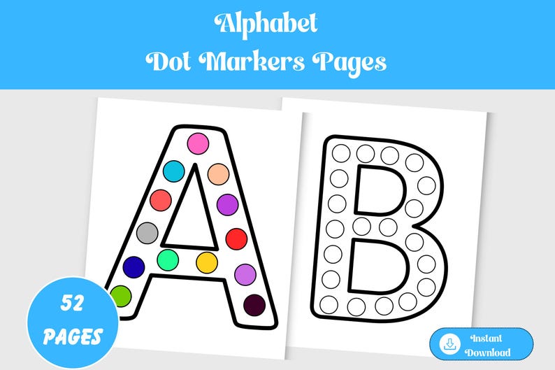 Alphabet Dot Marker Pages: Uppercase & Lowercase Activity (PDF) - Etsy