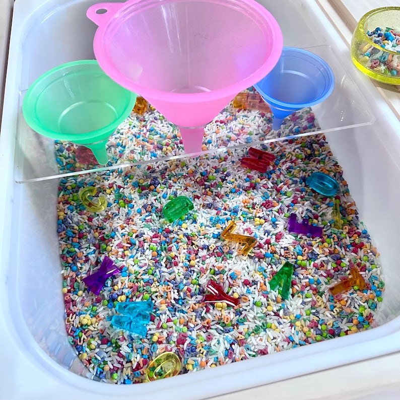 Flisat Funnel Play Insert | 4” Wide Sensory Bin Insert | Pour ...