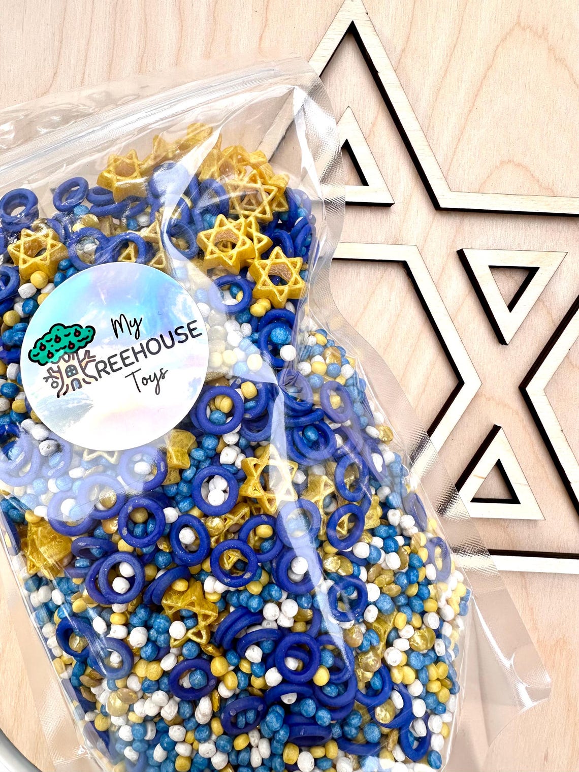 Star of David Sensory Bin Set | Hanukkah Flisat Insert | Jewish Holiday ...