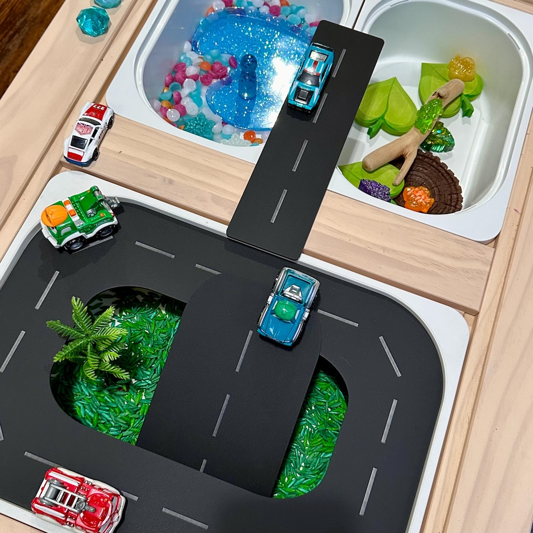Flisat SMART FIT™ Road Insert | Car Track Sensory Table Insert ...