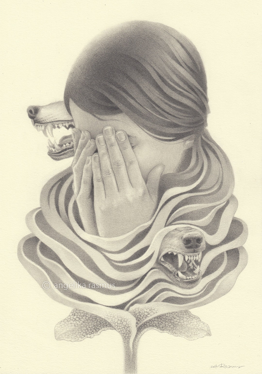 Original Drawing - Hide and Seek - Pencil Art - Etsy