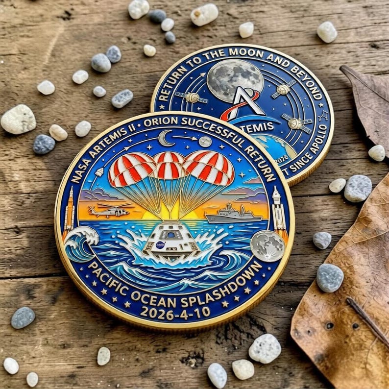 Artemis II Orion Successful Return Pacific Ocean Coin, Space ...