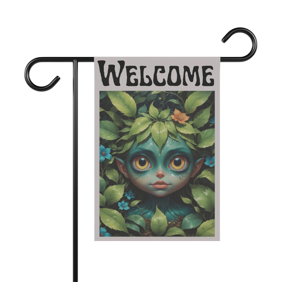 Enchanted Garden Sprite Welcome Flag, Mystical Fairy Yard Decor, Art ...