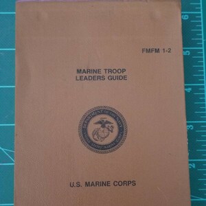 Vintage USMC Marine Troop Leaders Guide 1979 - Etsy