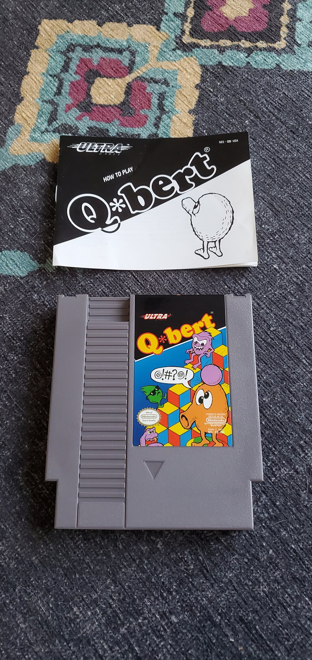 Vintage Nintendo Game Q*bert 1988 - Etsy