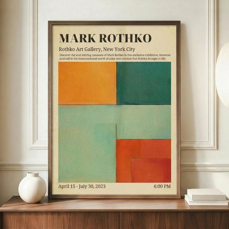 Mark Rothko Print, Abstract Art Print, Modern Wall Art, Rothko Poster ...