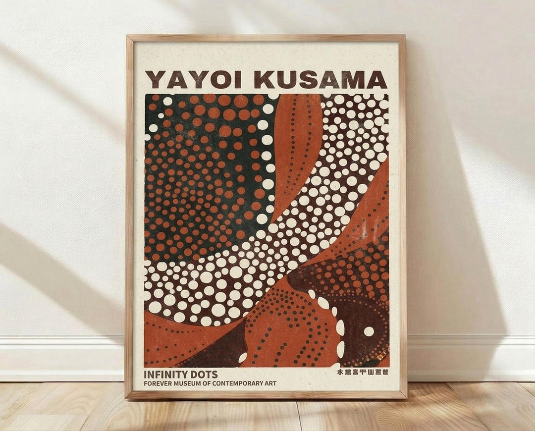 Yayoi Kusama, Infinity Dots, Vintage Famous Masterpiece, Wall Art ...
