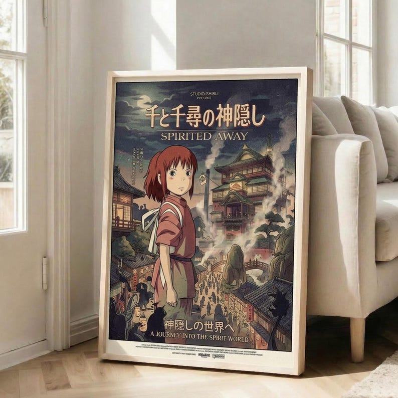 Spirited Away Poster, Studio Ghibli Print, Anime Poster, Miyazaki Wall ...