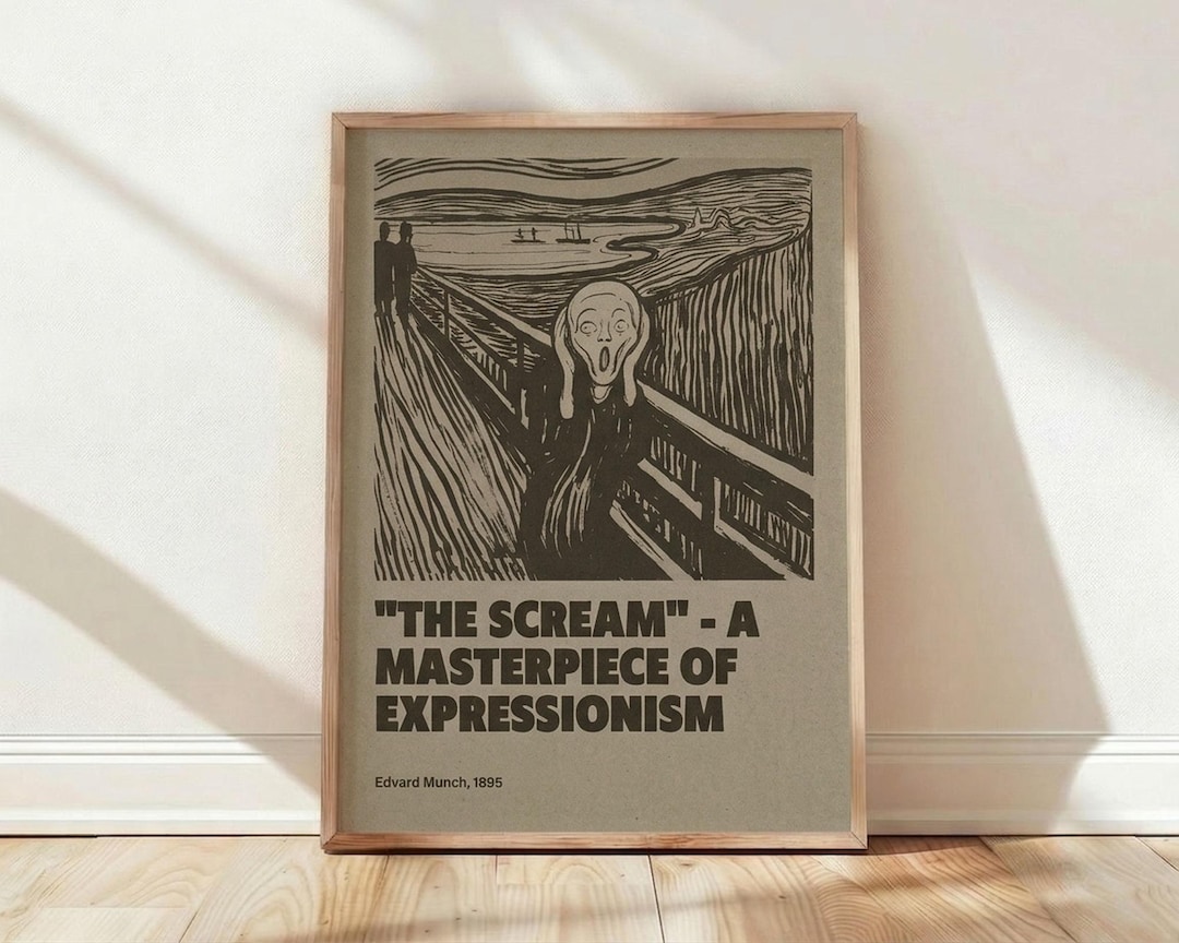 The Scream Edvard Munch Art Print, Expressionism Masterpiece Poster ...