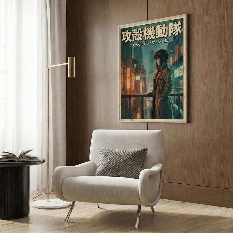 Ghost in the Shell, Motoko Kusanagi, Anime Poster, Home Decor, Wall Art ...