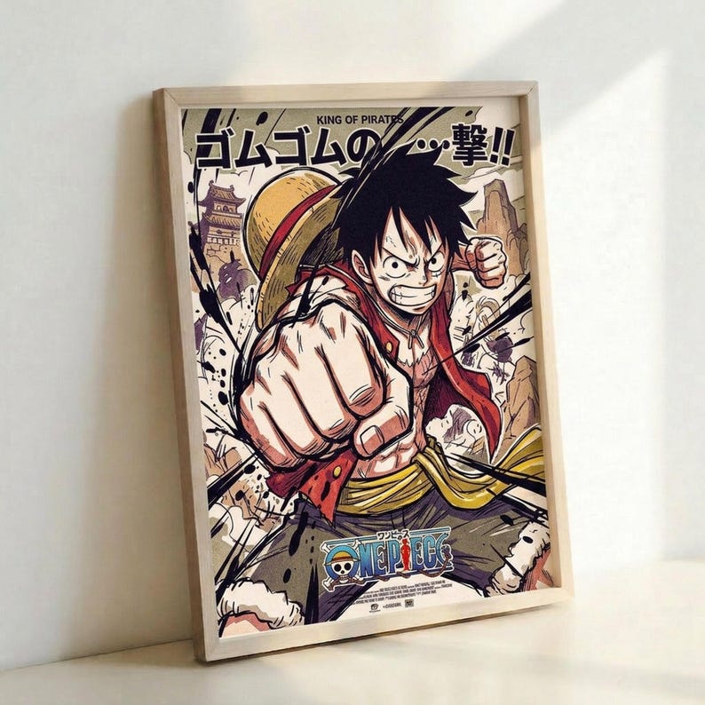 Monkey D Luffy One Piece Anime Manga Poster Home Decor Wall Art Print ...