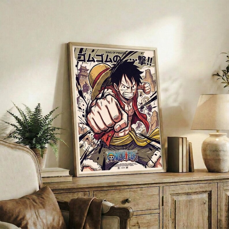 Monkey D Luffy One Piece Anime Manga Poster Home Decor Wall Art Print ...