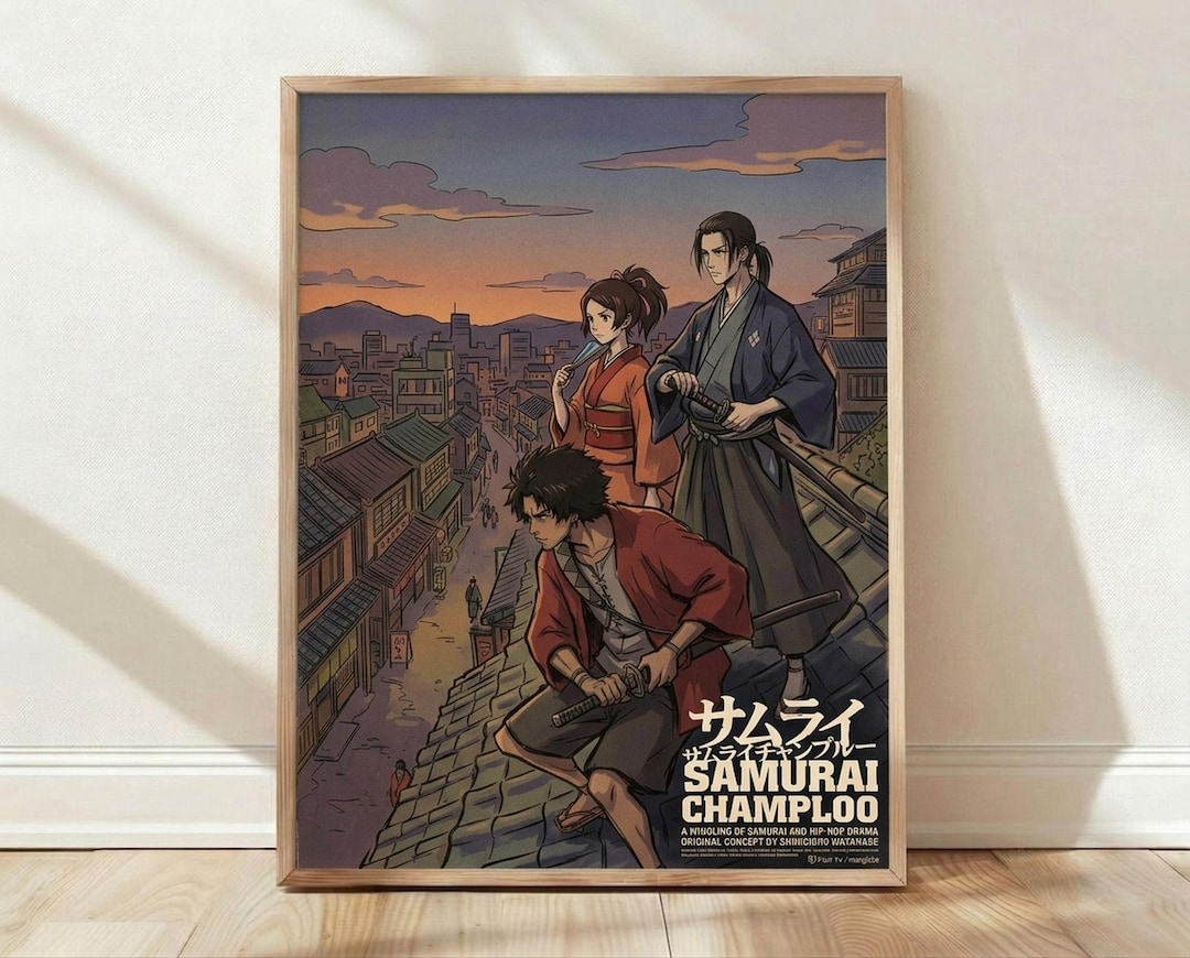 Samurai Champloo Shinichiro Watanabe Poster, Mugen Jin Fuu Print, Home ...