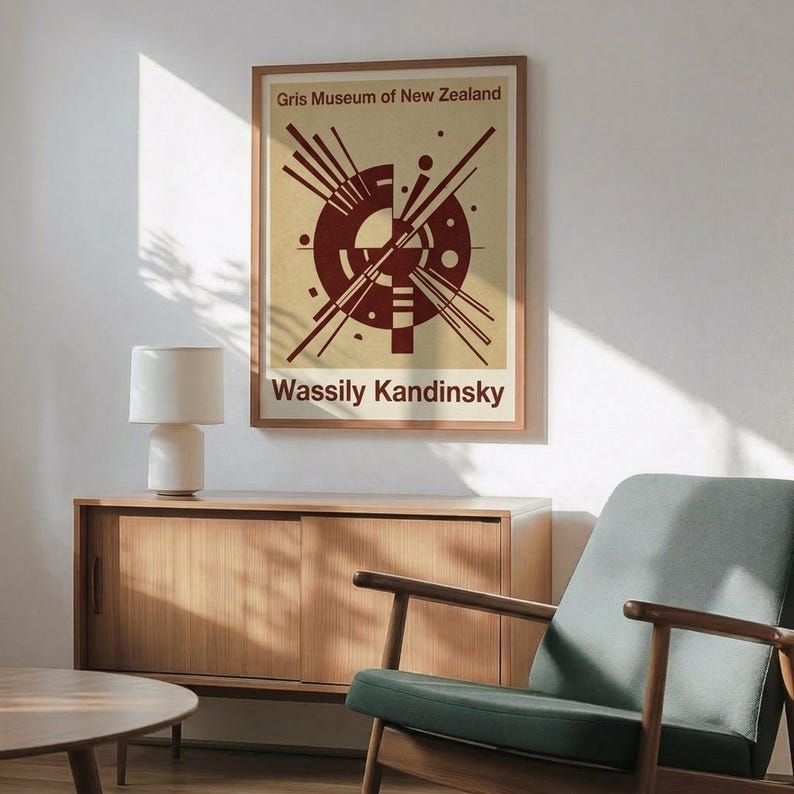 Wassily Kandinsky Print, Bauhaus Poster, Abstract Geometric Art, Mid ...