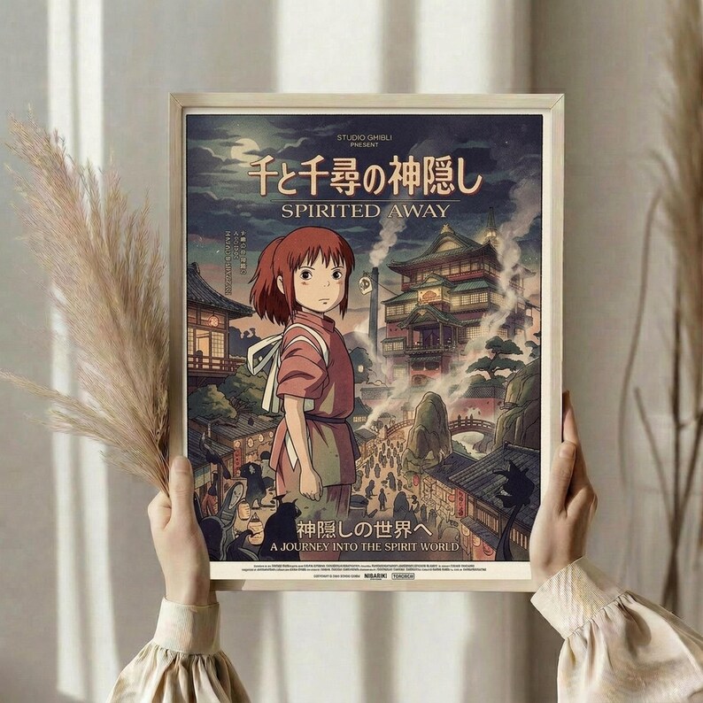 Spirited Away Poster, Studio Ghibli Print, Anime Poster, Miyazaki Wall ...