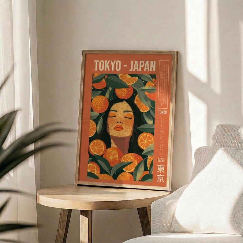 Tokyo Poster, Japanese Wall Art, Vintage Travel Poster, Retro Futurism ...