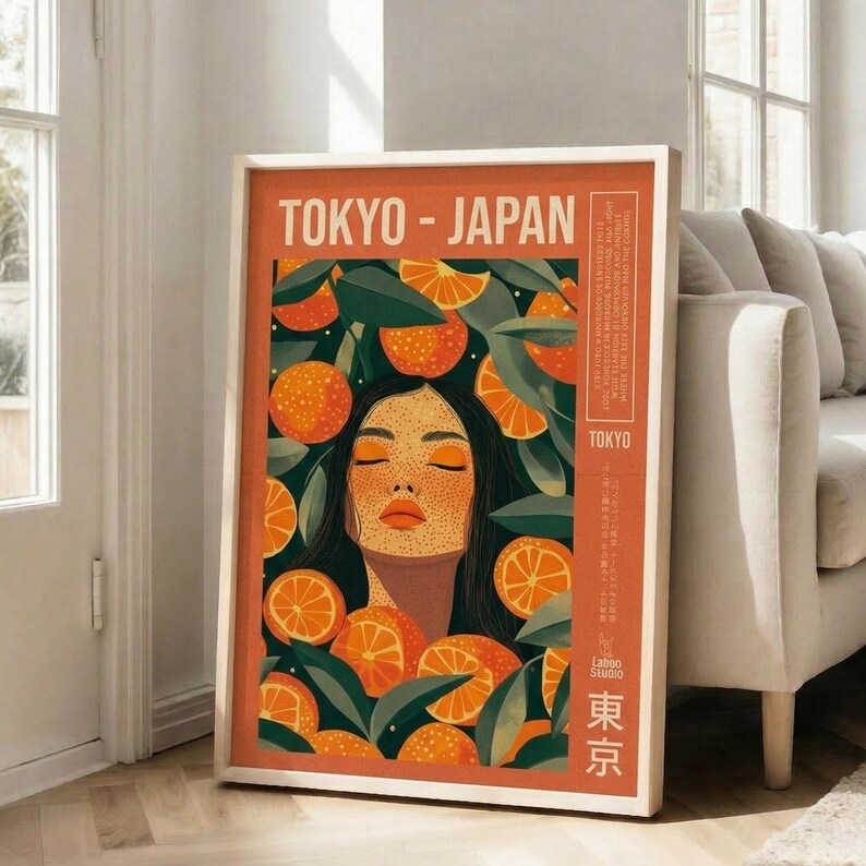 Tokyo Poster, Japanese Wall Art, Vintage Travel Poster, Retro Futurism ...
