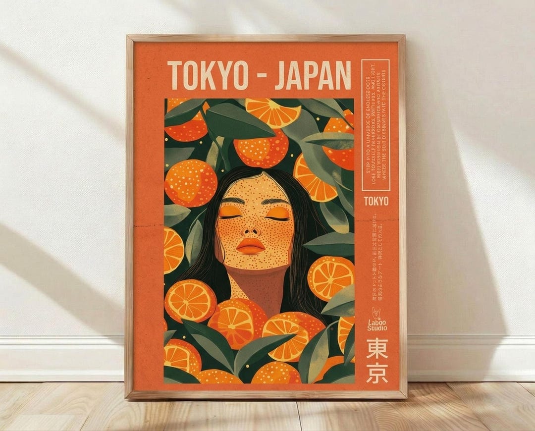 Tokyo Poster, Japanese Wall Art, Vintage Travel Poster, Retro Futurism ...