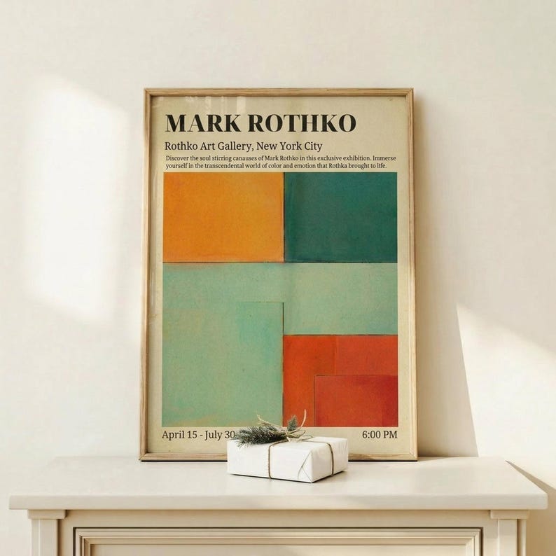 Mark Rothko Print, Abstract Art Print, Modern Wall Art, Rothko Poster ...