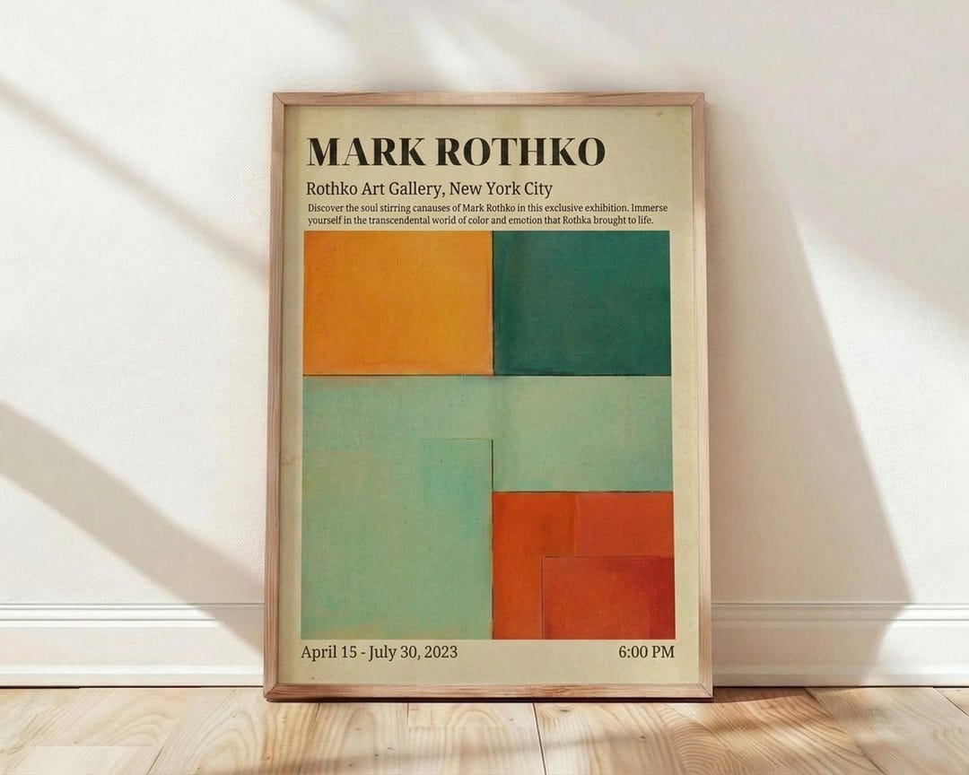 Mark Rothko Print, Abstract Art Print, Modern Wall Art, Rothko Poster ...