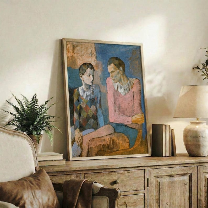 Picasso Two Acrobats Print, Rose Period Poster, Vintage Museum Wall Art ...